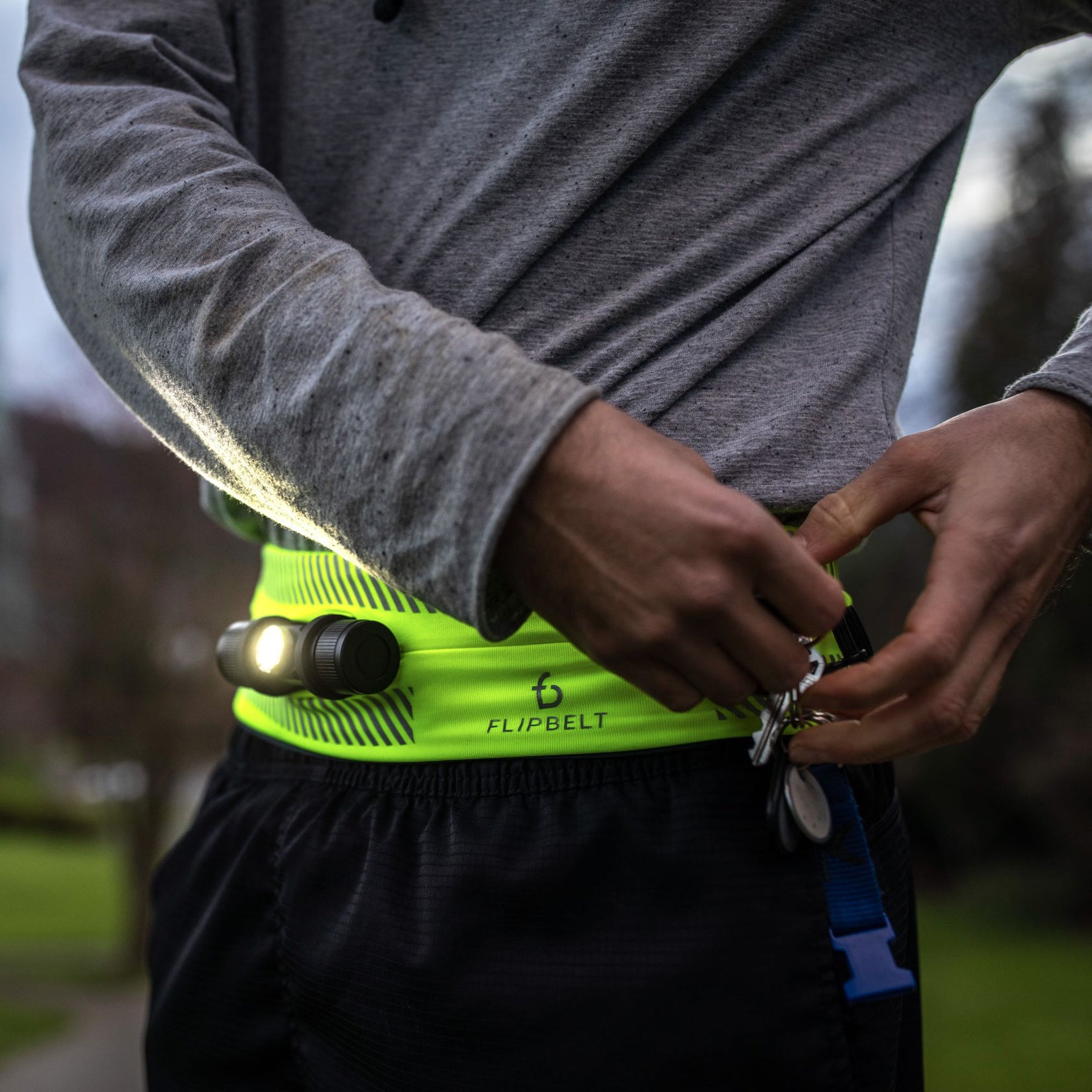 FlipBelt Rechargeable Waist Light for Running at Night