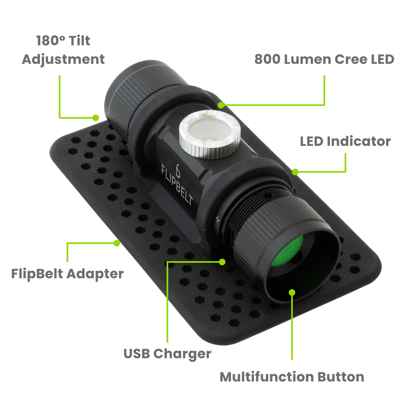 FlipBelt Rechargeable Waist Light for Running at Night