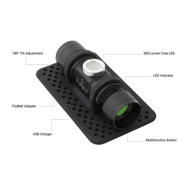 FlipBelt Rechargeable Waist Light for Running at Night